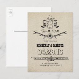 Cowboy Boots Country Western Save the Date Announcement Postcard | Zazzle