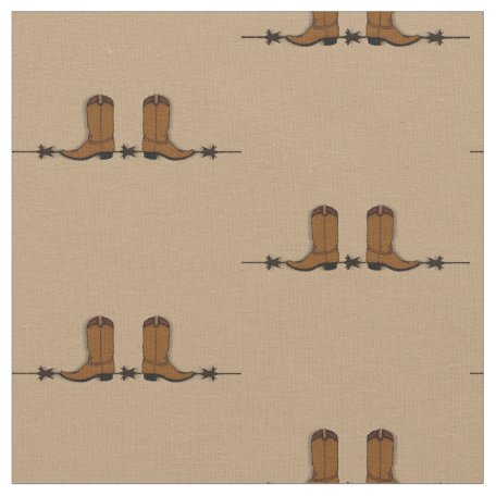 Vintage Cowboy Boots Fabric | Zazzle