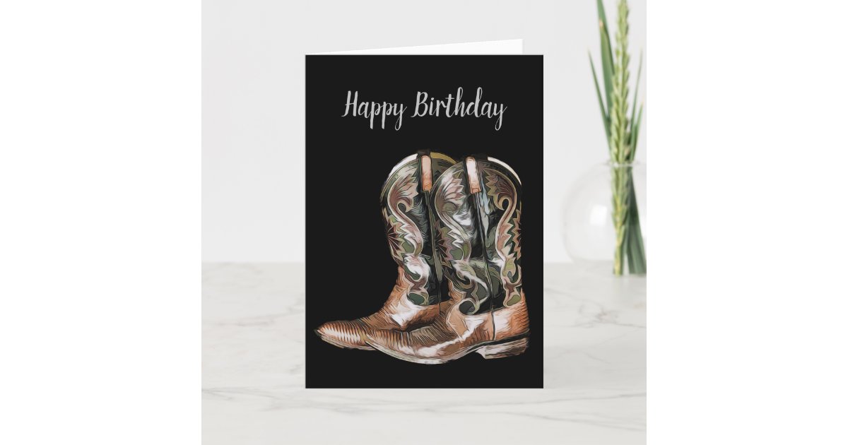 Cowboy Boots Holiday Card | Zazzle.com