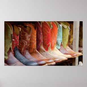 Colorful Cowboy Boots Posters & Photo Prints | Zazzle