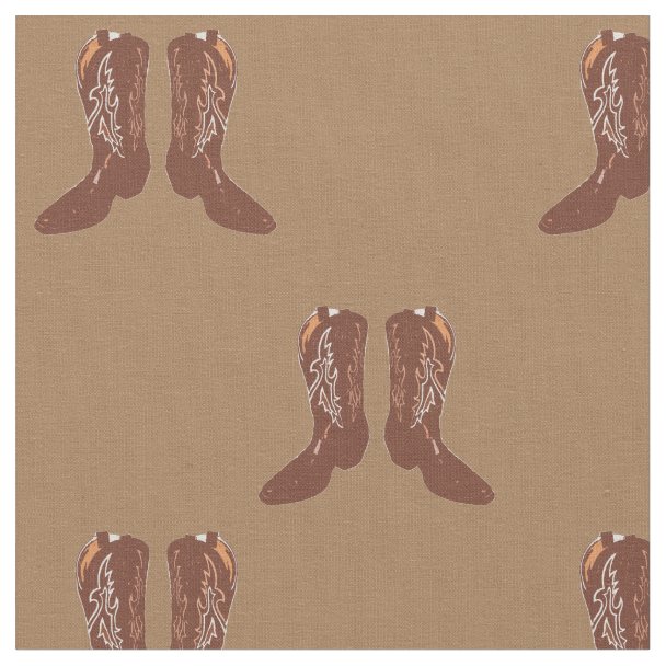 Western Cowboy Boot And Cowboy Hat Butterfly Fabric | Zazzle