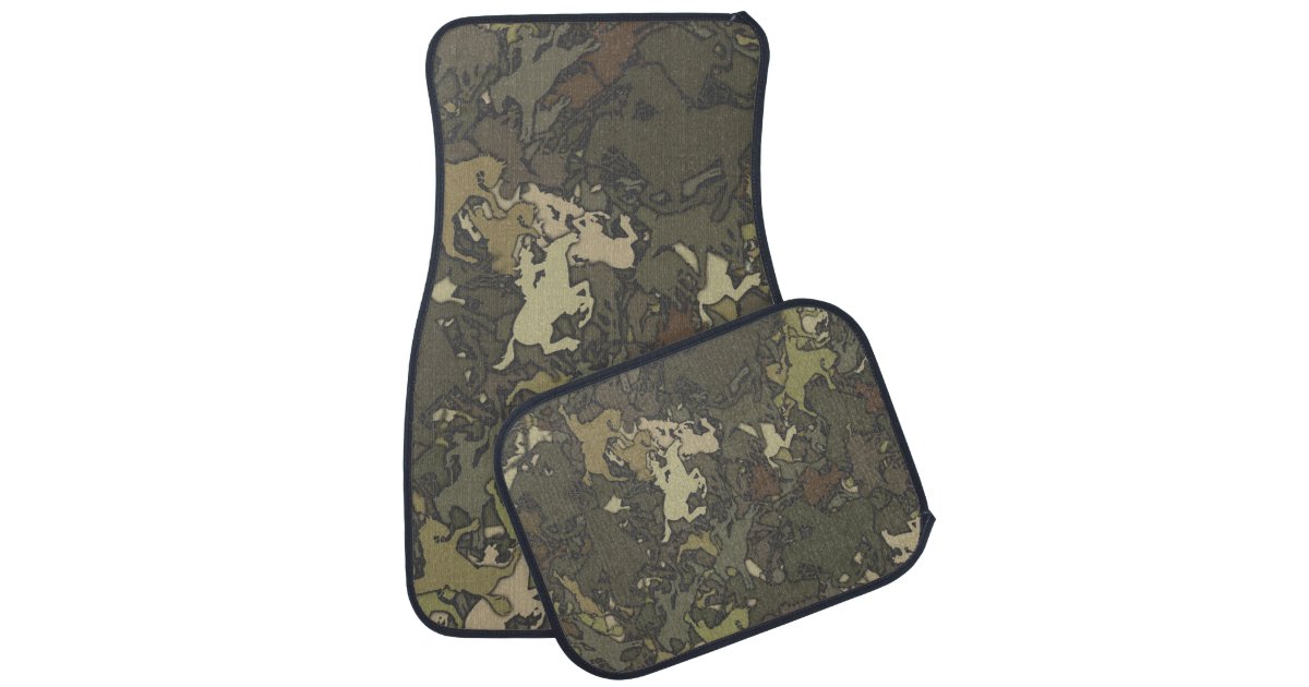 Cowboy Camouflage Pattern Car Floor Mat | Zazzle