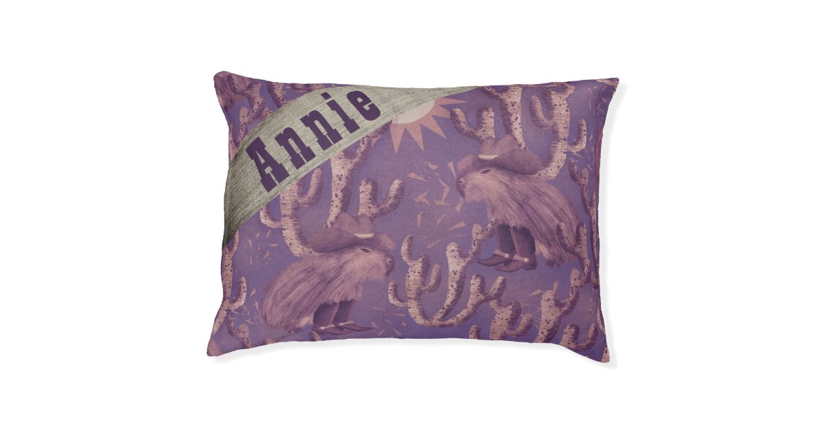 Cowboy Capybara dusk Pet Bed | Zazzle