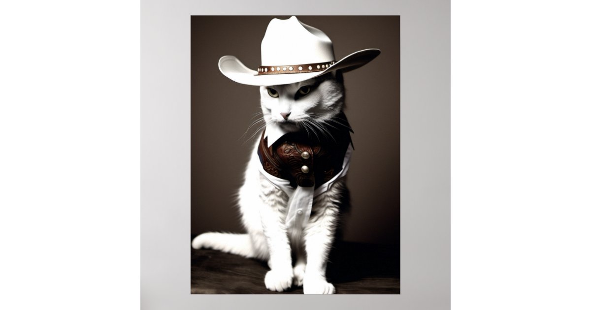 Cowboy Cat Poster | Zazzle