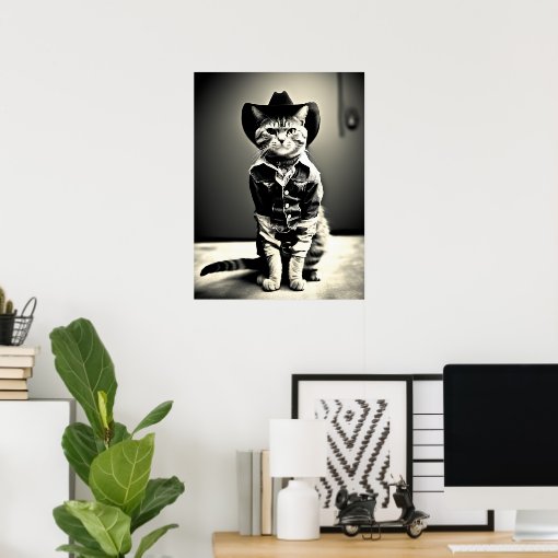 Cowboy Cat Poster | Zazzle