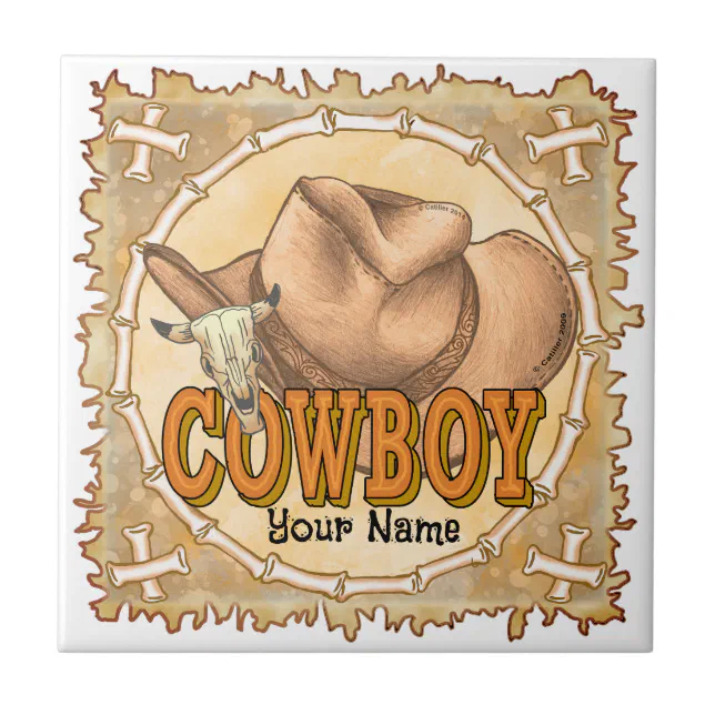 Cowboy Ceramic Tile | Zazzle