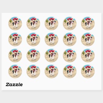 Cowboy Classic Round Sticker | Zazzle