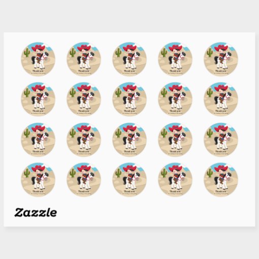 Cowboy Classic Round Sticker | Zazzle