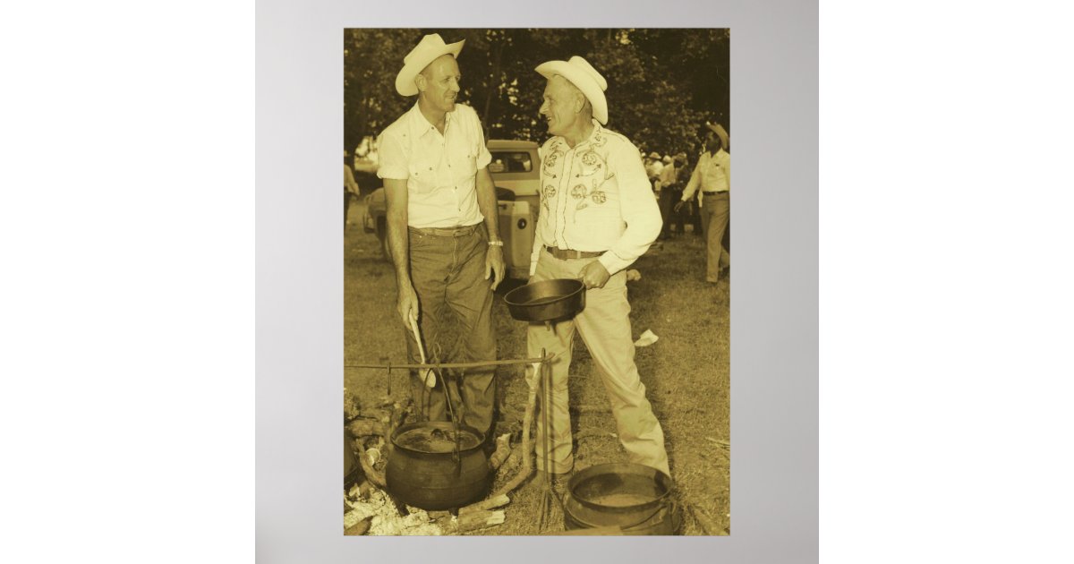 COWBOY COOKS POSTER PRINT | Zazzle