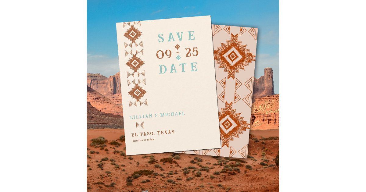 Cowboy Country Western Chic Wedding Save the Date Invitation | Zazzle