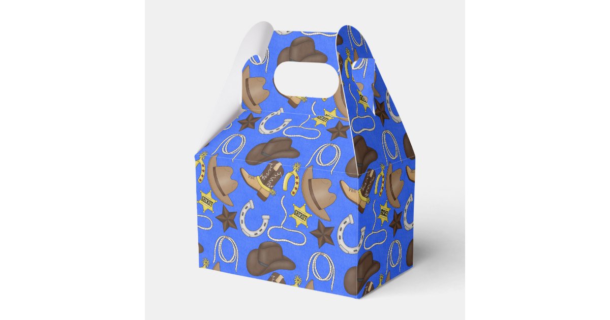 Cowboy Country Western Gable favor box | Zazzle