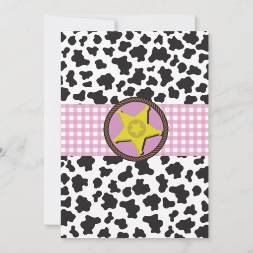 Cowboy Cowgirl Birthday Party Cow Girl Pink Invite | Zazzle