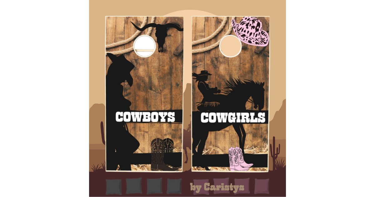 Cowboy Cowgirl Cornhole Set | Zazzle