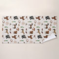 Cowboy Cowgirl Western Rodeo Country Pattern Bath Towel Set | Zazzle