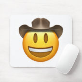 Cowboy emoji face mouse pad | Zazzle