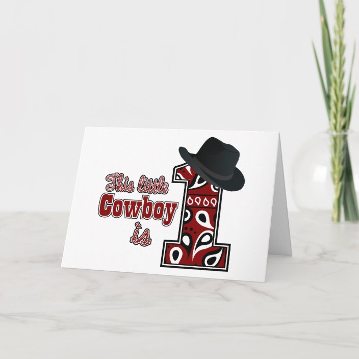 Cowboy First Birthday Card | Zazzle.com