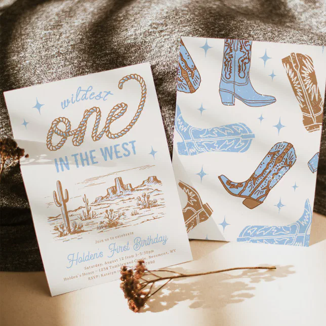 Cowboy First Birthday Invitation | Zazzle