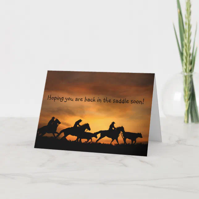 Cowboy Get Well Card | Zazzle