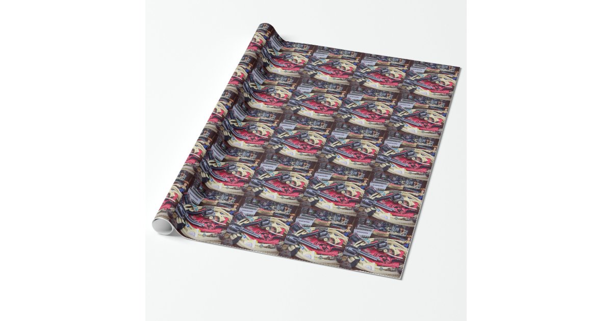 Cowboy Guns and Collectibles Wrapping Paper | Zazzle.com