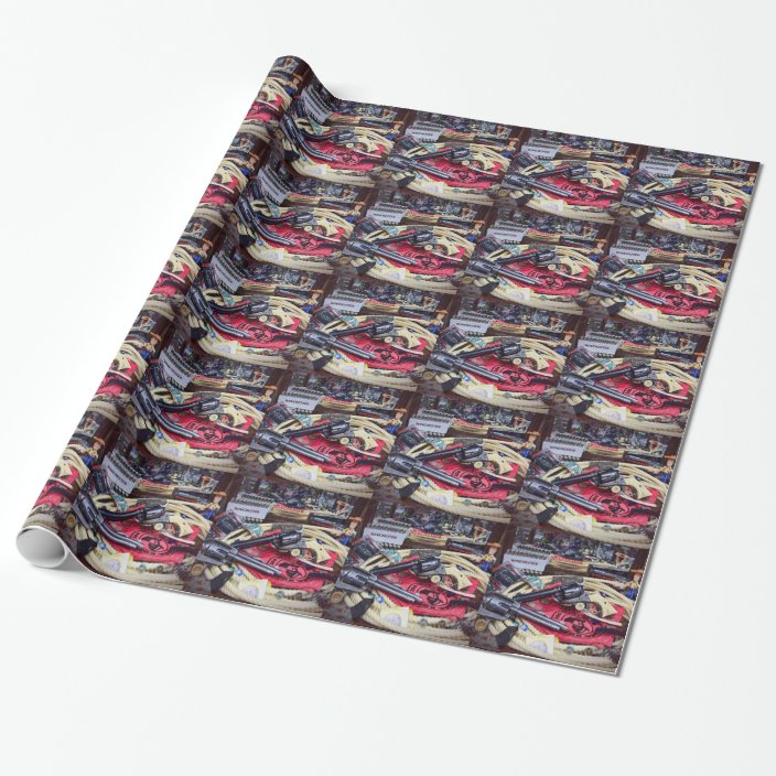 Cowboy Guns and Collectibles Wrapping Paper | Zazzle.com