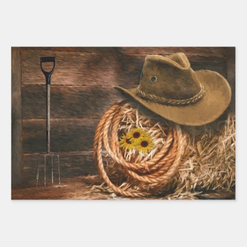 Cowboy Hat Wrapping Paper Sheets | Zazzle