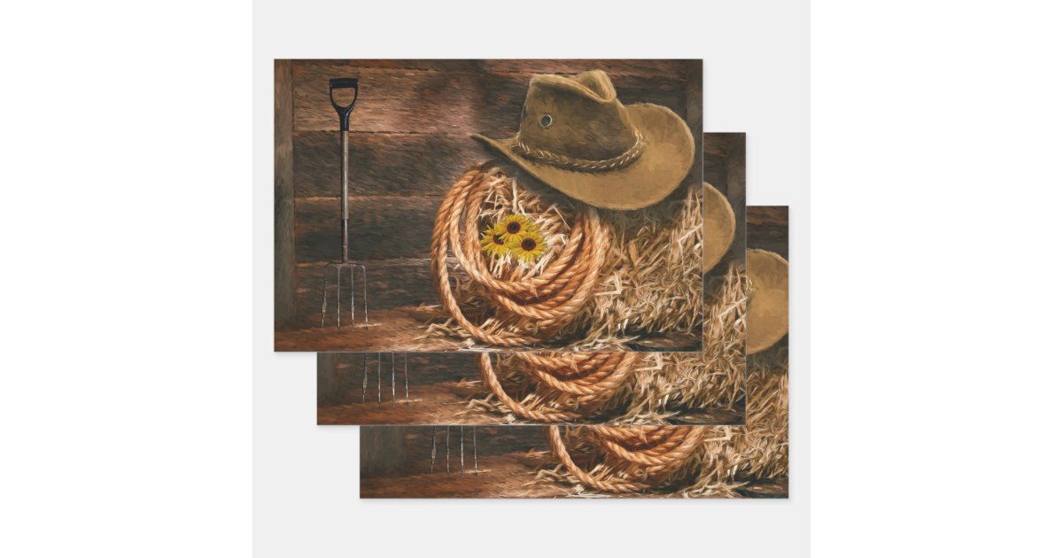 Cowboy Hat Wrapping Paper Sheets | Zazzle