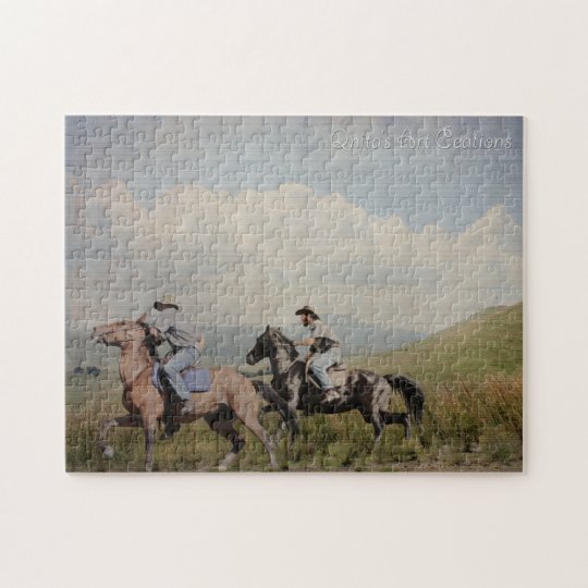 Cowboy Horse Riding Jigsaw Puzzle | Zazzle.com