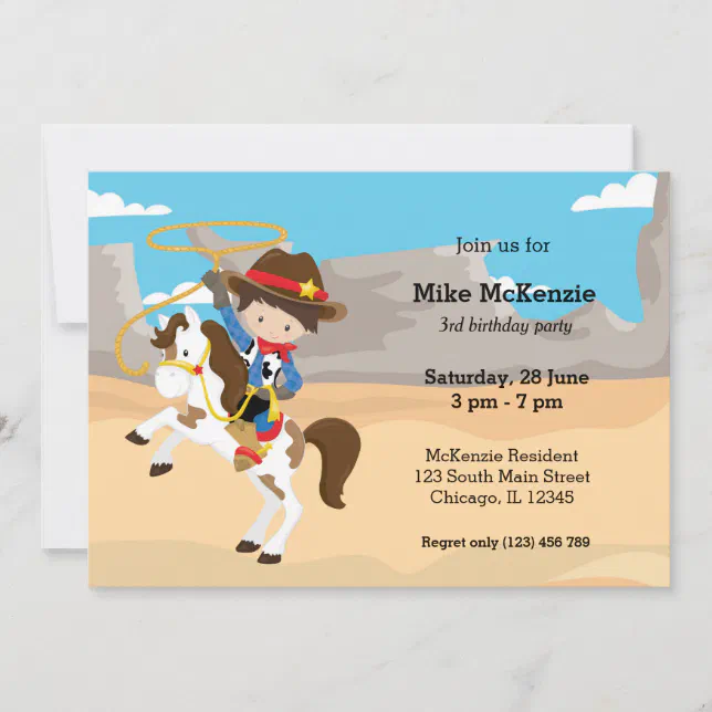Cowboy Invitation | Zazzle