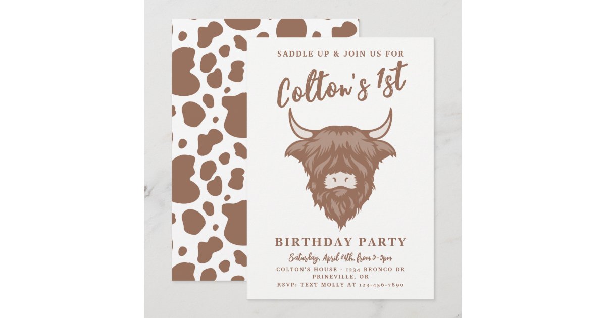 Cowboy Invitation | Cow Invitation | Western | Zazzle