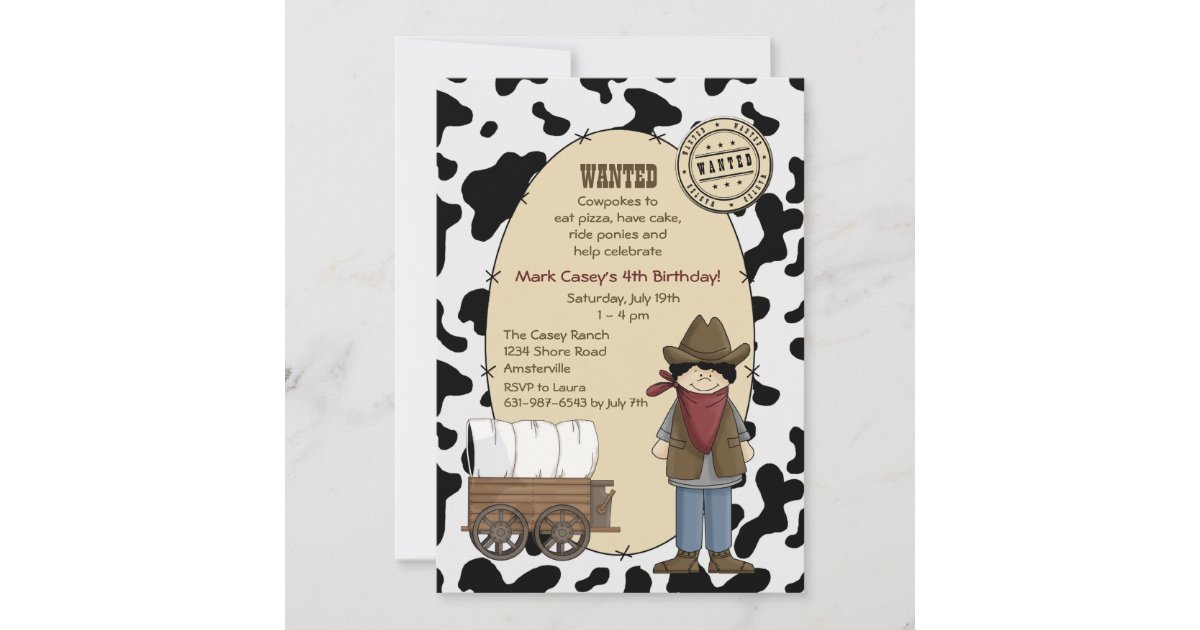 Cowboy Kid Invitation | Zazzle