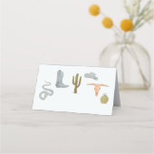 Cowboy Party Food Label Place Card | Zazzle