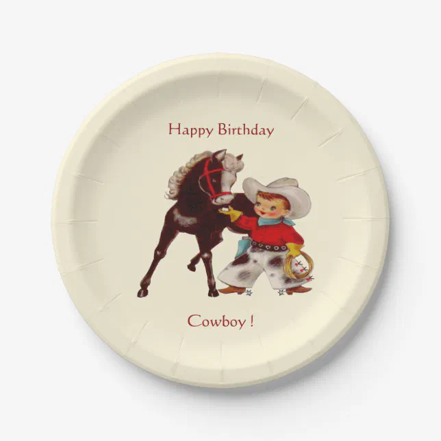 Cowboy Party Paper Plates | Zazzle