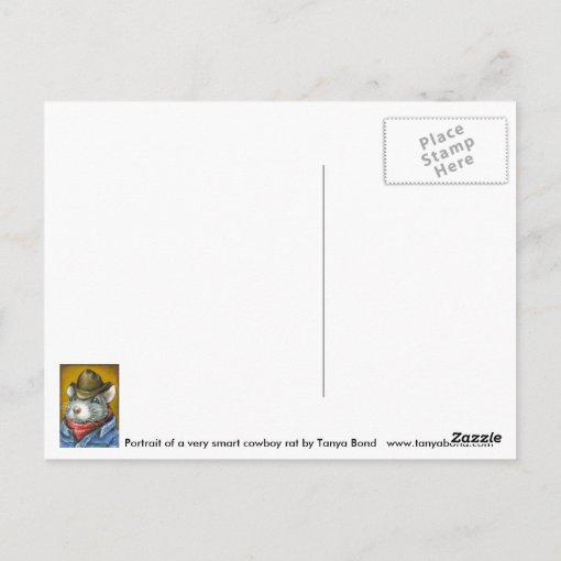 Cowboy rat postcard | Zazzle