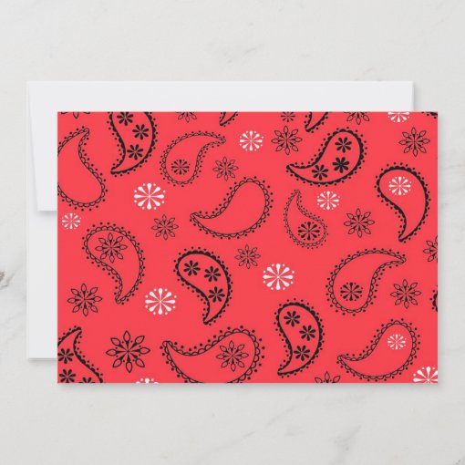 Cowboy Red Bandana Western Country Invitation | Zazzle