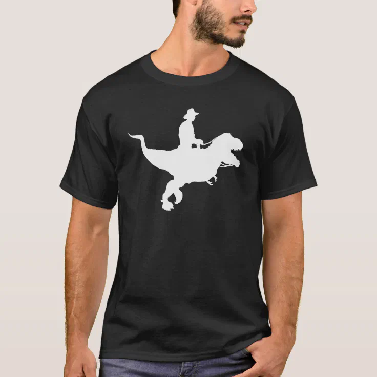 Cowboy Riding T-Rex T-shirt | Zazzle