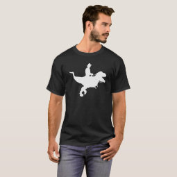 Cowboy Riding T-Rex T-shirt | Zazzle