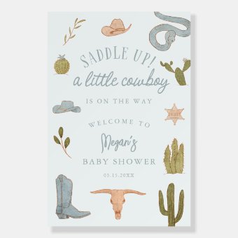 Cowboy Saddle Up Welcome Sign | Zazzle