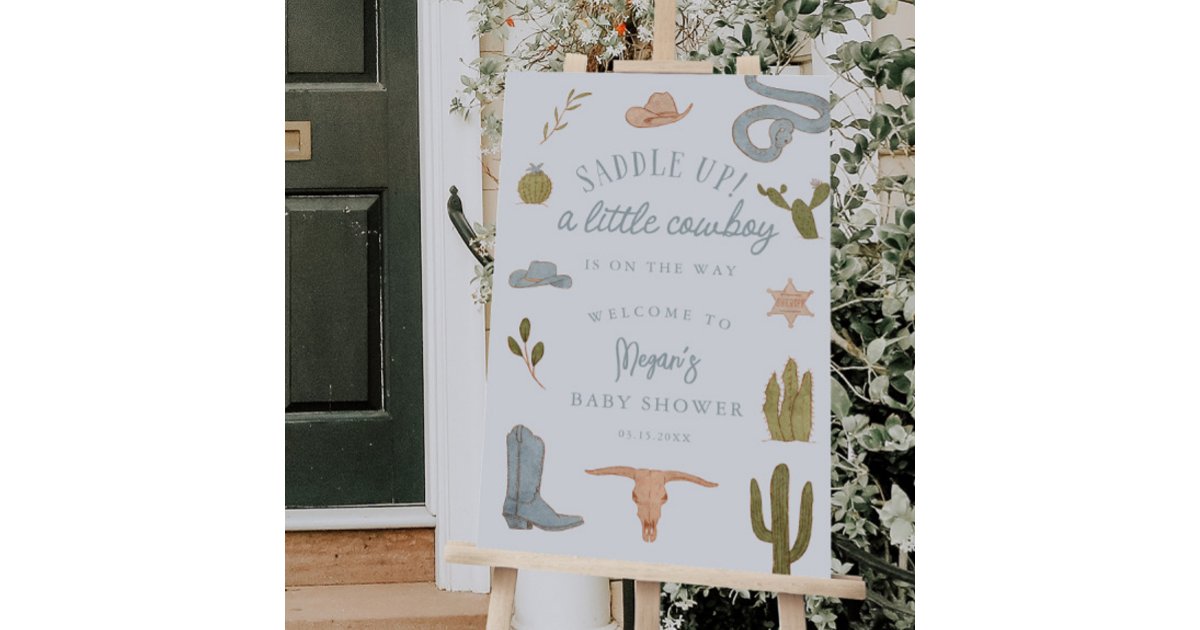 Cowboy Saddle Up Welcome Sign | Zazzle