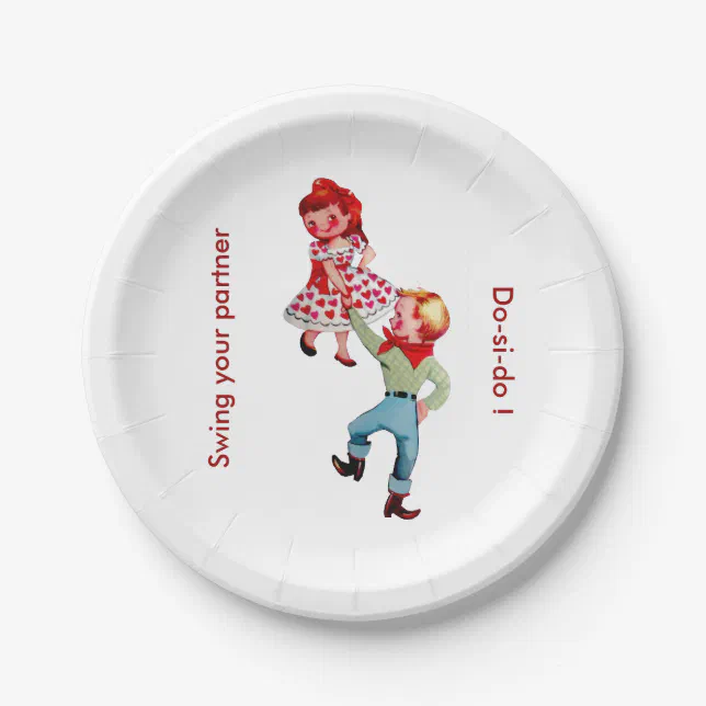 Cowboy Square Dance Party Plate | Zazzle