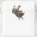 Cowboy Square Sticker | Zazzle
