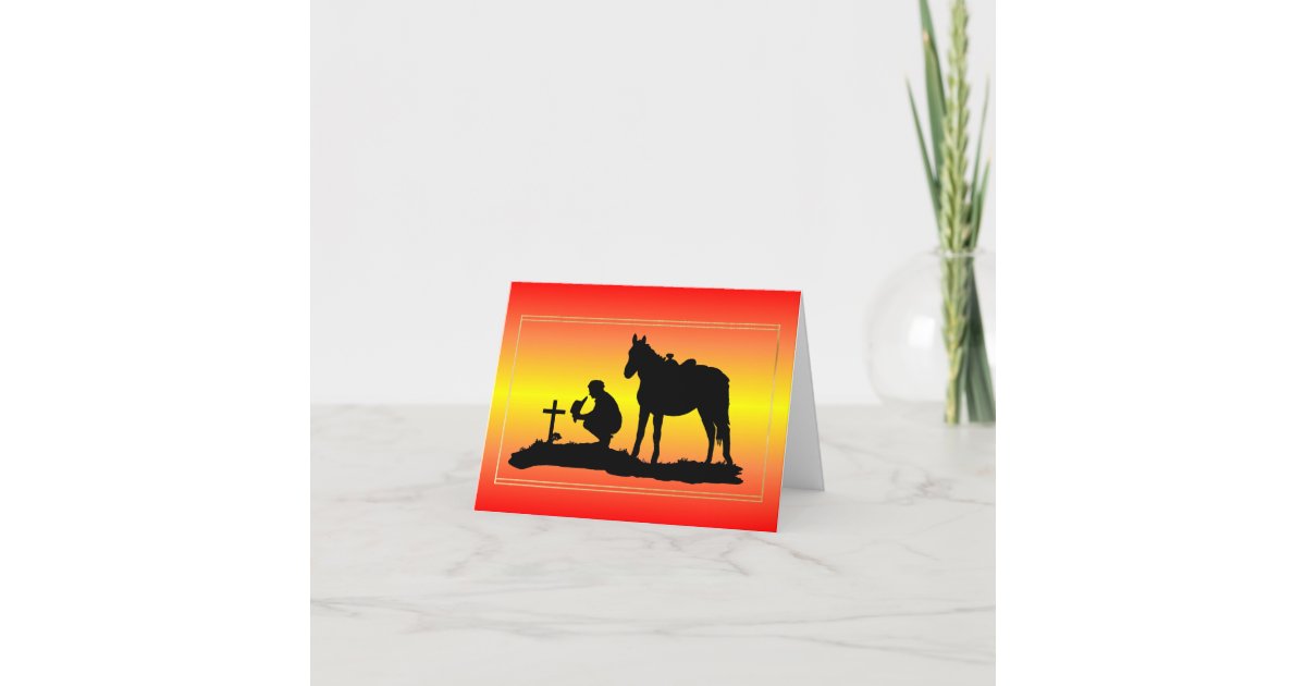 Cowboy Sympathy Card | Zazzle