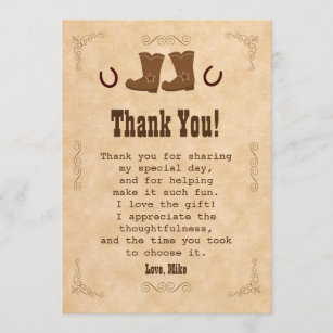800+ Western Thank You Cards | Zazzle
