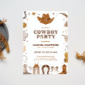 Cowboy Theme Kids Birthday Party Invitation | Zazzle