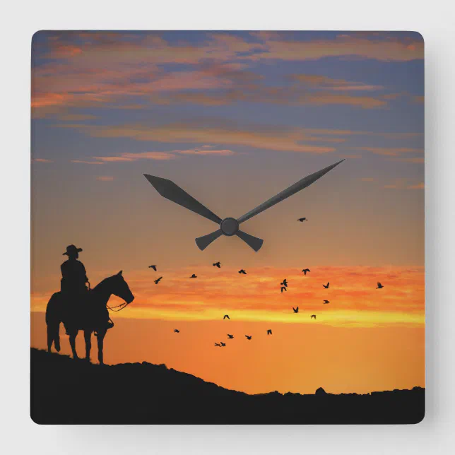 Cowboy Up Clock | Zazzle