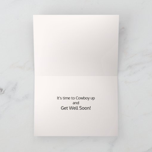 Cowboy Up Get Well Soon Card | Zazzle