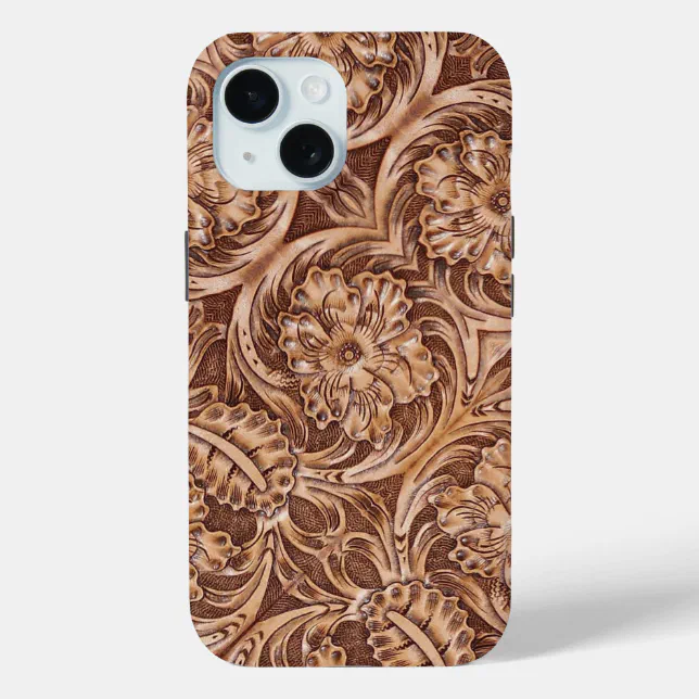 cowboy western country pattern tooled leather Case-Mate iPhone case ...