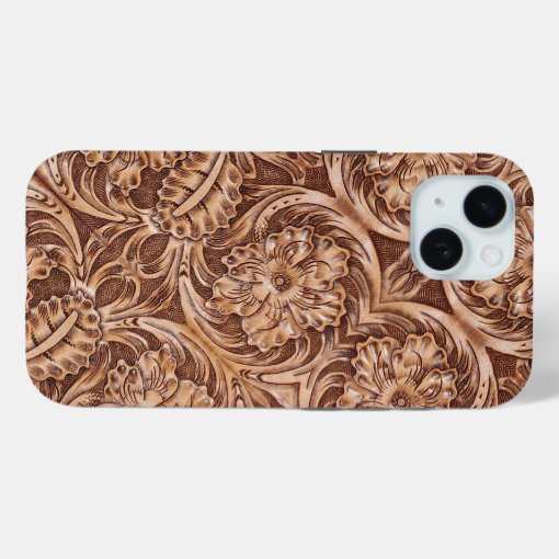cowboy western country pattern tooled leather Case-Mate iPhone case ...
