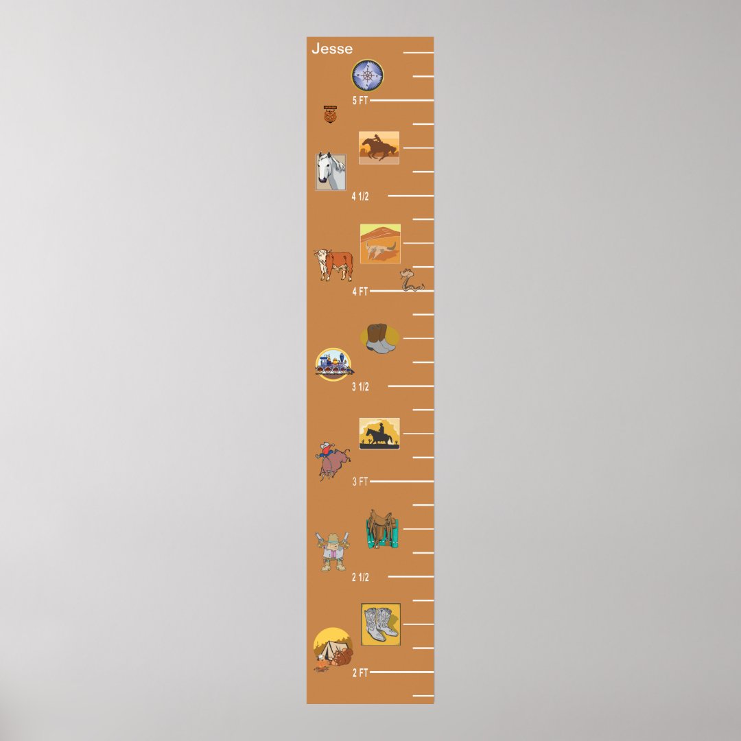 Cowboy Western Growth Chart | Zazzle