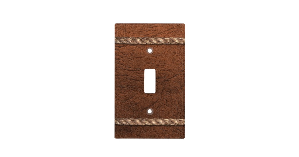 Cowboy / Western - Leather & Rope Light Switch Cover | Zazzle