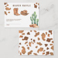 Cowboy Western Rodeo Diaper raffle ticket Enclosure Card | Zazzle